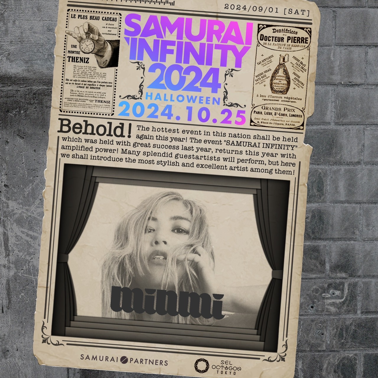 10/25(fri)SAMURAI INFINITY 2024 HALLOWEEN出演決定！ - 2017-2025 MINMI ...